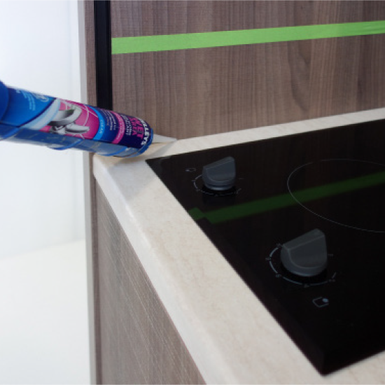 ASSEMBLY 16 - FITTING THE STAINLESS STEEL SPLASH BACK - Mini Kitchen